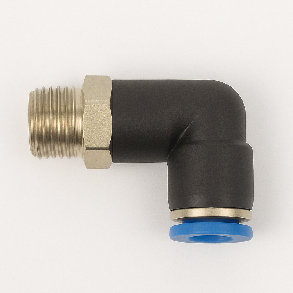 ELBOW 90° THREADED FITTING - 1/2 INCH MALE TO 8MM TUBE